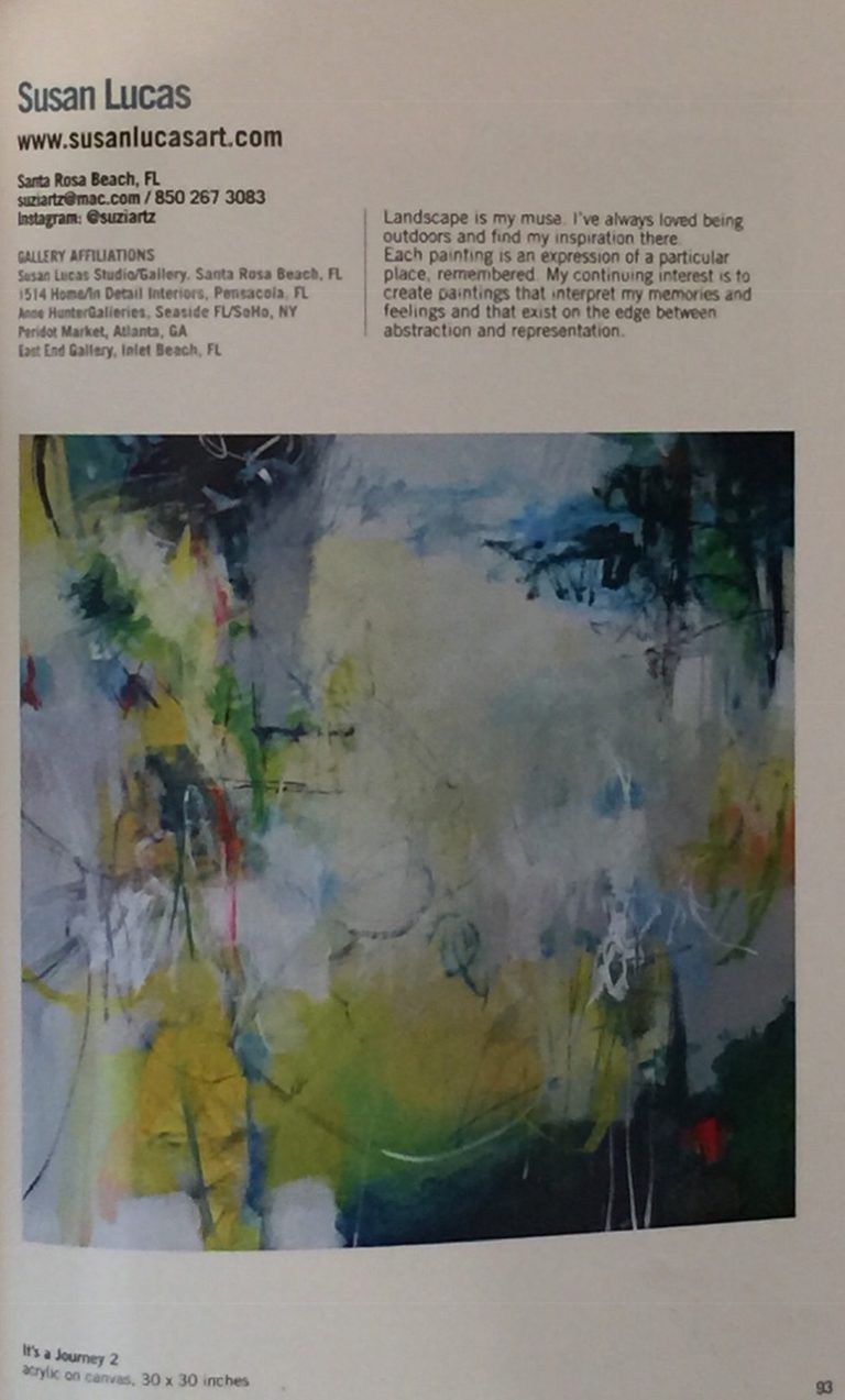 An Update from Artist Susan Lucas - Artists of 30a & South Walton